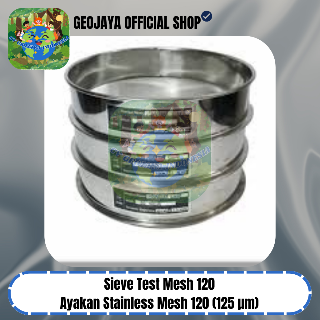 Sieve Test Mesh 120 – Ayakan Stainless Mesh 120 (125 µm) | andoteknik
