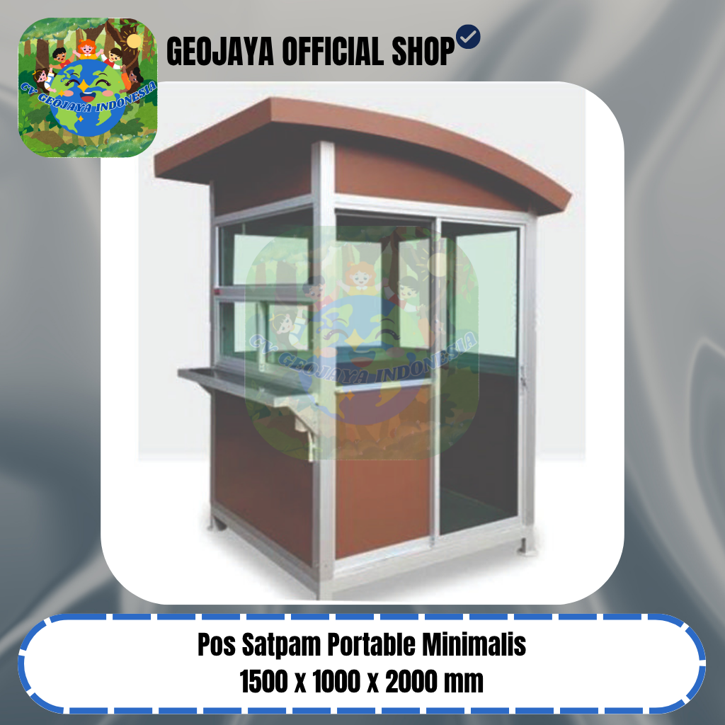 Pos Satpam Portable Minimalis – 1500 x 1000 x 2000 mm | andoteknik