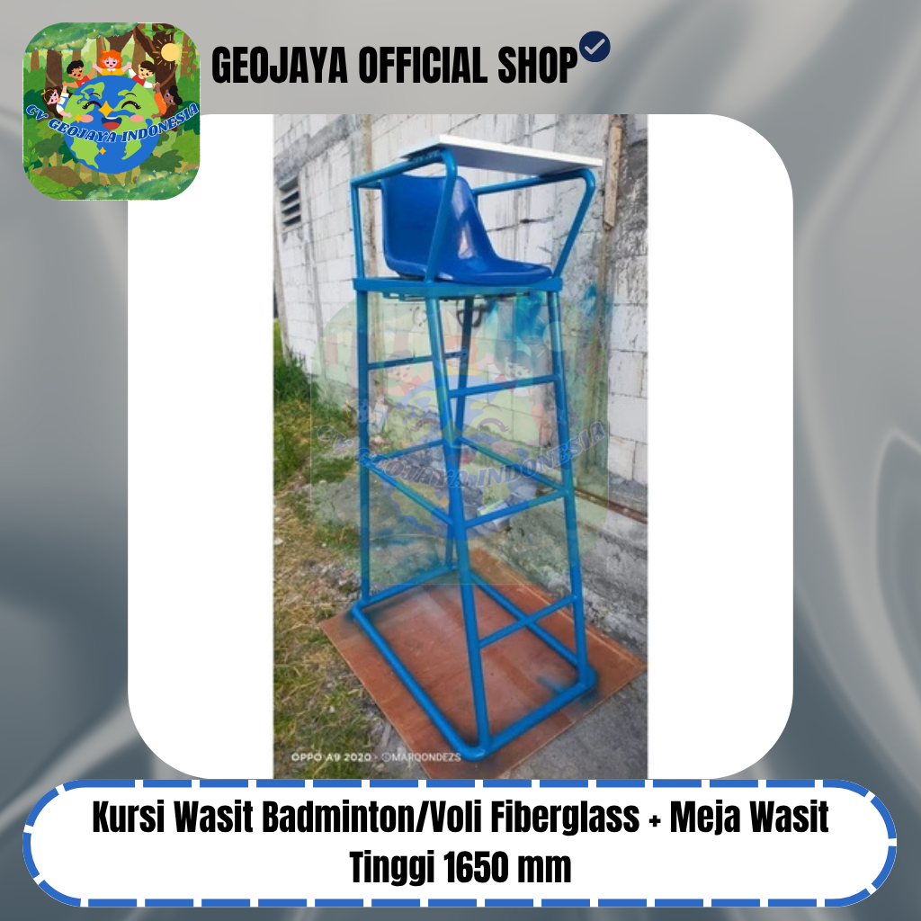 Kursi Wasit Badminton/Voli Fiberglass + Meja Wasit – Tinggi 1650 mm ...