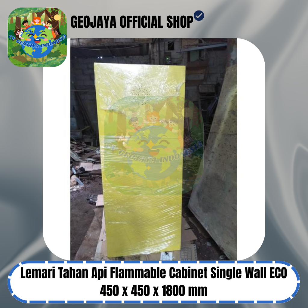 Lemari Tahan Api Flammable Cabinet Single Wall ECO – 450 x 450 x 1800 ...