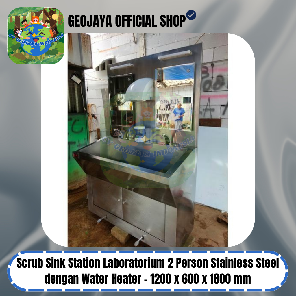 Scrub Sink Station Laboratorium 2 Person Stainless Steel dengan Water ...