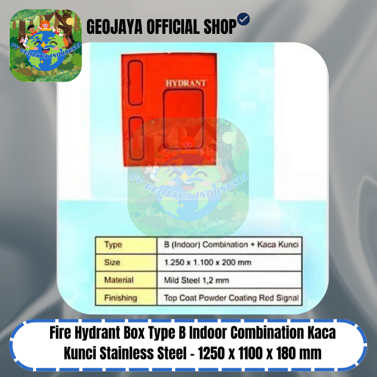 Fire Hydrant Box Type B Indoor Combination Kaca Kunci Stainless Steel ...